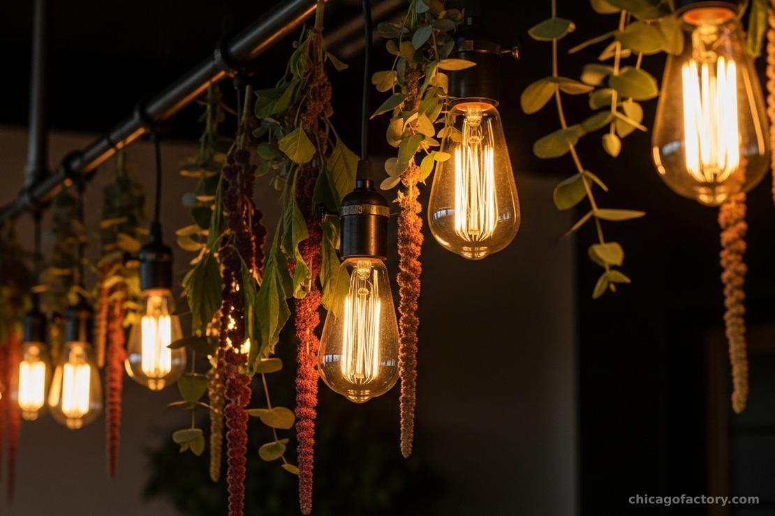 Industrial Wedding Lighting: Edison Bulbs & Neons | Chicago Factory